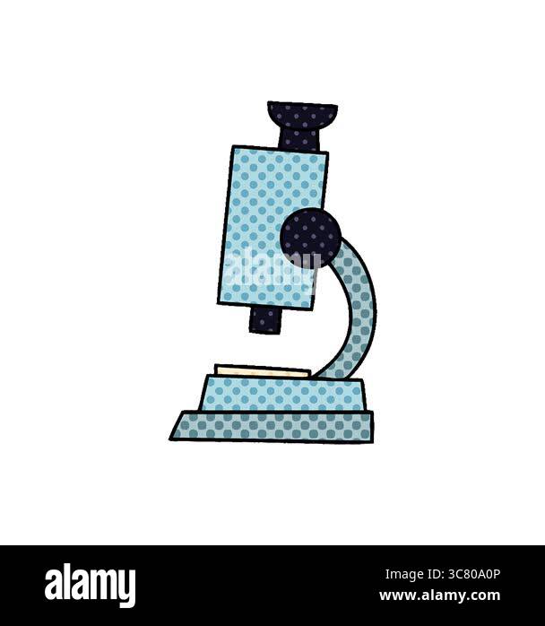 A simple looping animated comic book style cartoon of a science ...