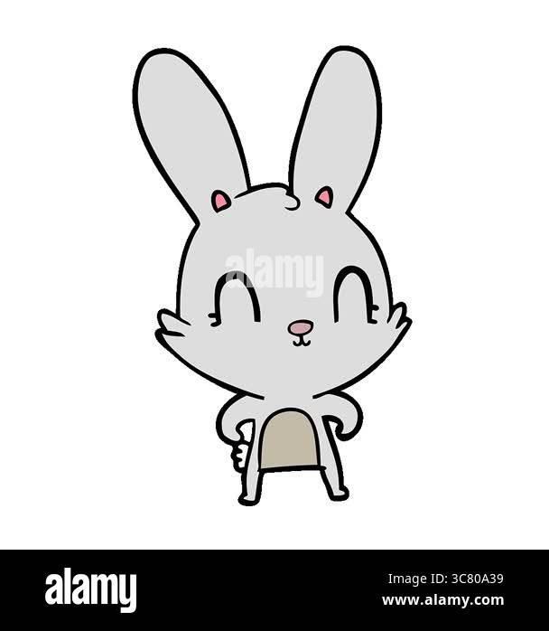 A simple looping animated cute cartoon rabbit Stock Video Footage - Alamy