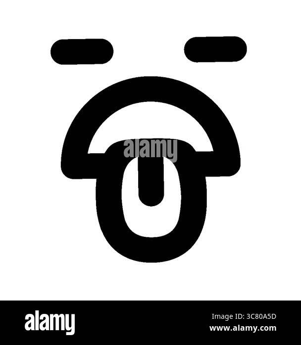 A simple looping animated disgusted face icon Stock Video Footage - Alamy