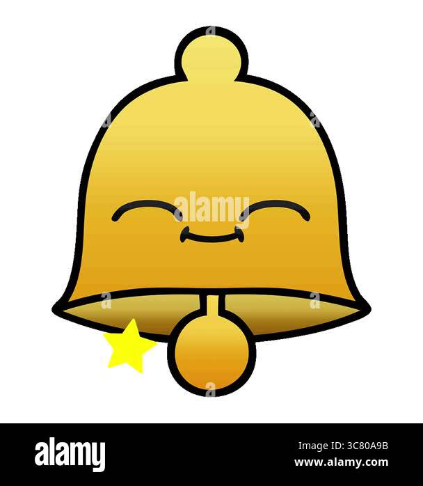 A simple looping animated gradient shaded cartoon of a bell Stock Video ...