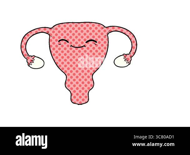 A simple looping animated cartoon uterus Stock Video Footage - Alamy