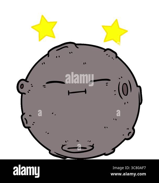 A simple looping animated cartoon moon Stock Video Footage - Alamy