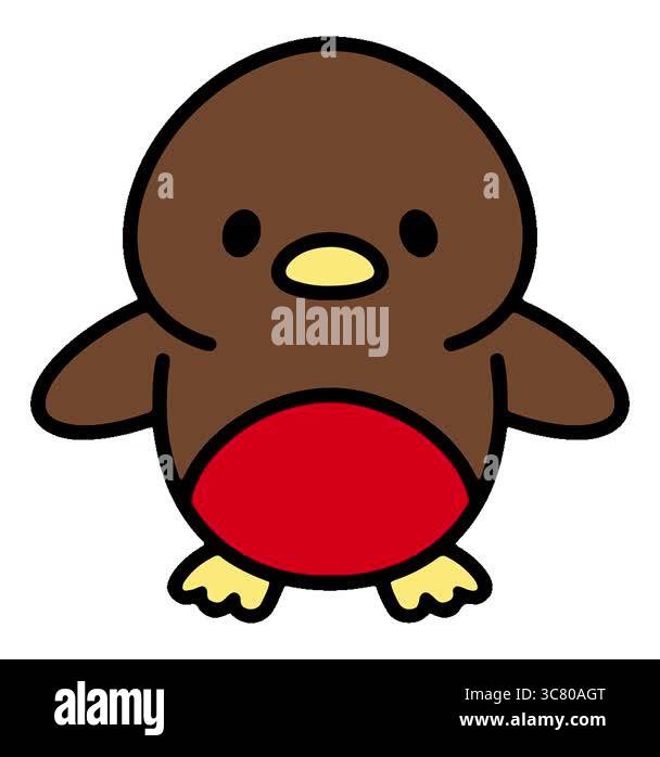 A simple looping animated cute robin Stock Video Footage - Alamy