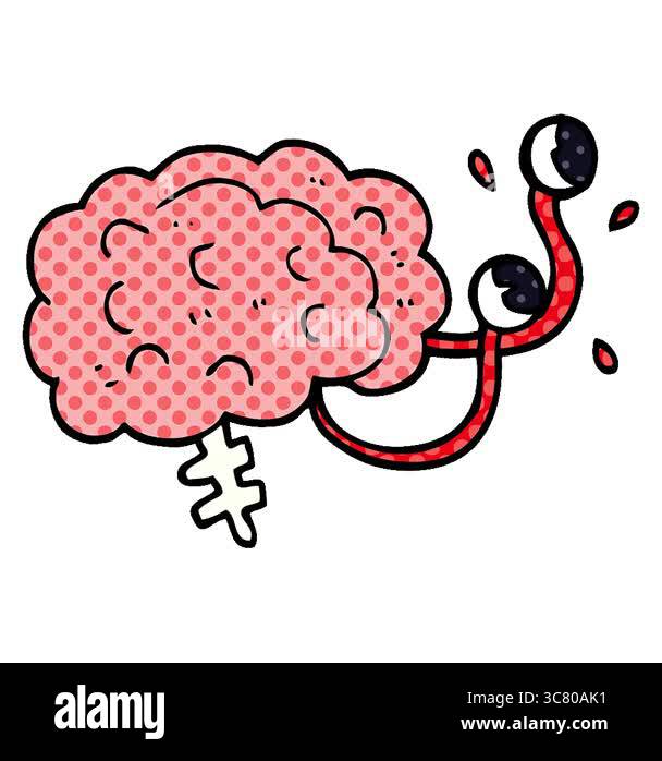 A simple looping animated cartoon doodle of a monster brain Stock Video ...