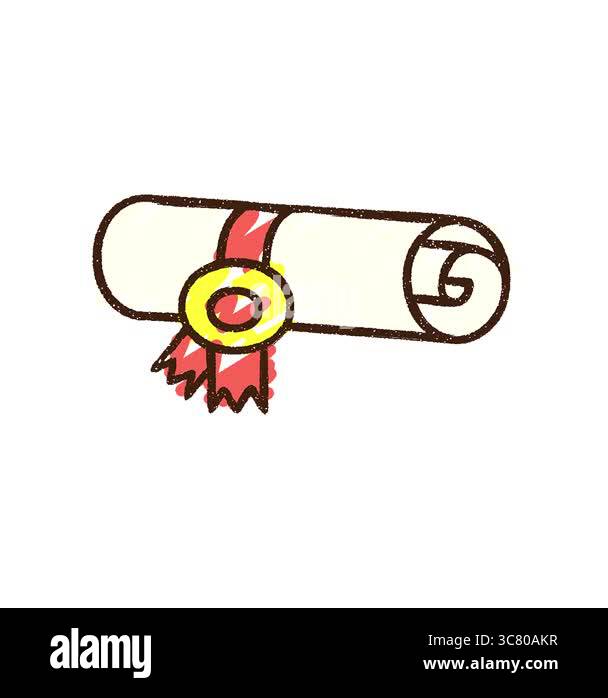 A simple looping animated Sealed Scroll Chalk Drawing Stock Video ...