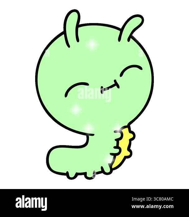 A simple looping animated cartoon of a cute happy bug Stock Video ...