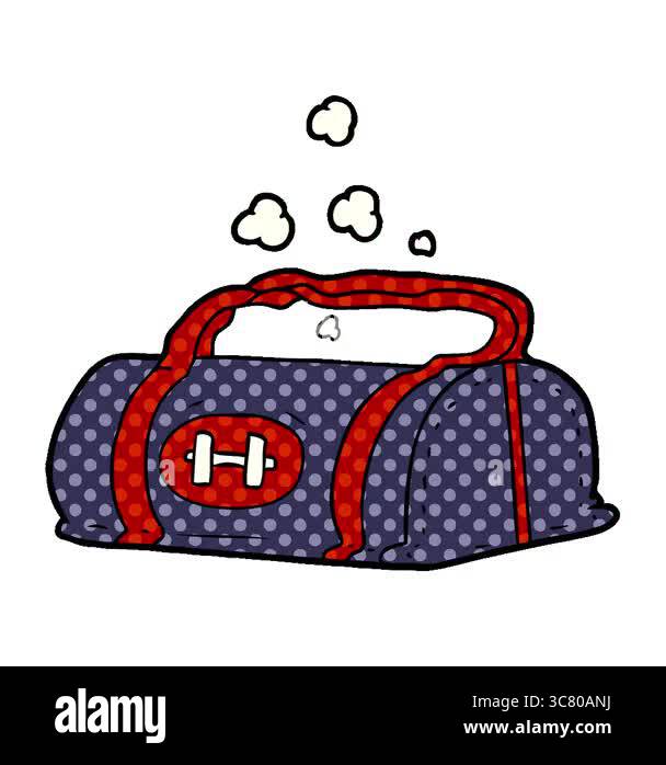 A simple looping animated cartoon gym bag Stock Video Footage - Alamy