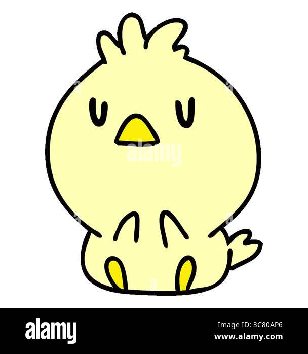 A simple looping animated cartoon of a cute little bird Stock Video ...
