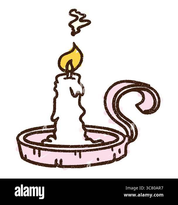 A simple looping animated Candle Holder Chalk Drawing Stock Video ...
