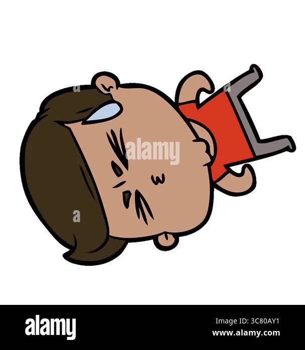 A simple looping animated cartoon man sweating Stock Video Footage - Alamy