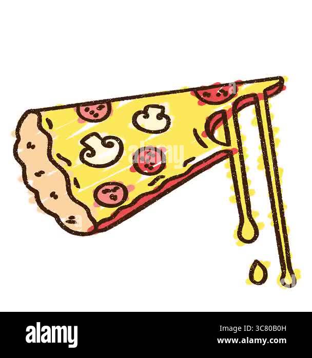 A simple looping animated Pizza Chalk Drawing Stock Video Footage - Alamy