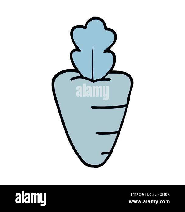 A simple looping animated cartoon doodle carrot Stock Video Footage - Alamy