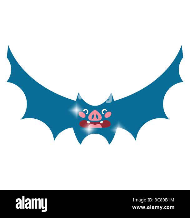 A simple looping animated cute halloween bat Stock Video Footage - Alamy