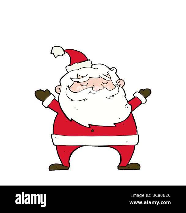 A simple looping animated jolly santa cartoon Stock Video Footage - Alamy