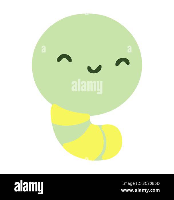 A simple looping animated cute little worm Stock Video Footage - Alamy
