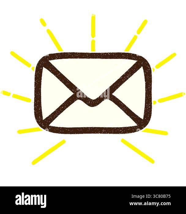 A simple looping animated Mail Symbol Chalk Drawing Stock Video Footage ...