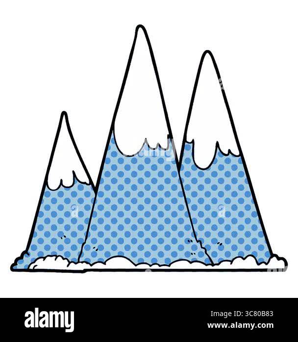 A simple looping animated cartoon mountains Stock Video Footage - Alamy