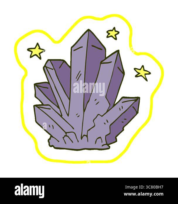 A simple looping animated cartoon doodle magic crystal Stock Video ...