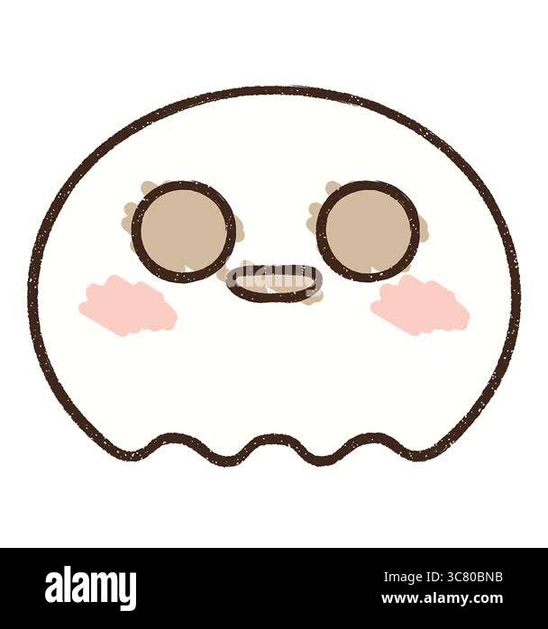 A simple looping animated Cute Ghost Chalk Drawing Stock Video Footage ...