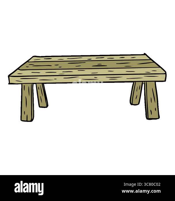 A simple looping animated cartoon wooden table Stock Video Footage - Alamy
