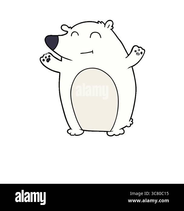 A simple looping animated happy polar bear cartoon Stock Video Footage ...