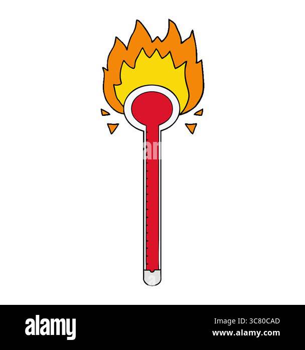 A simple looping animated cartoon thermometer Stock Video Footage - Alamy