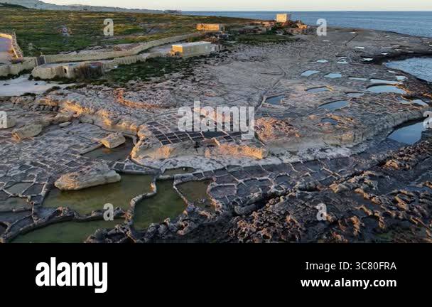 Experience the beauty of Malta from above, showcasing natural rock ...