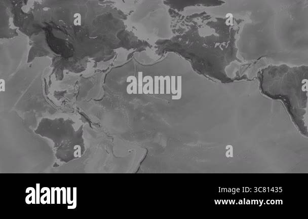 North Pacific Ocean. Location diagram on a grayscale elevation map in ...