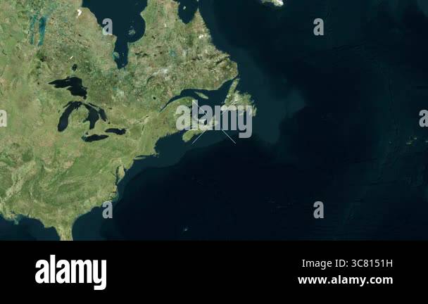 Cape Breton - Canada close-up - satellite. Preview. Glow. Labels Stock ...