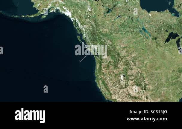 Vancouver Island - Canada close-up - satellite. Preview. Glow. Labels ...