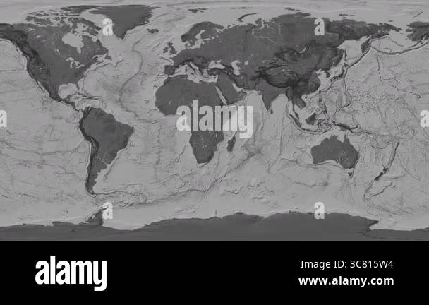 Anatolian plate - extracted. Patterson Cylindrical. Bilevel Stock Video ...