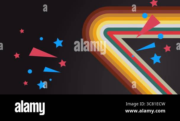 Retro 70s Background animation with Groovy 1970s art video ...