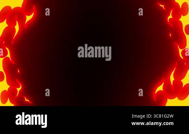Set of 2d fire flames element. Seamless looping of 4 fire alpha channel ...