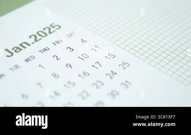 2025 january calendar page Stock Videos & Footage - HD and 4K Video ...