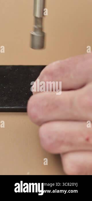 Installing Garden Table Hardware Tightening Expansion Bolt and Screw ...