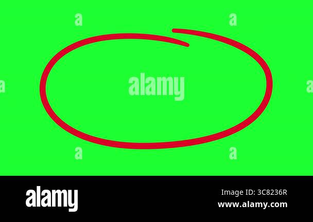 Circle marker drawing effect, Circle highlight green screen Stock Video ...
