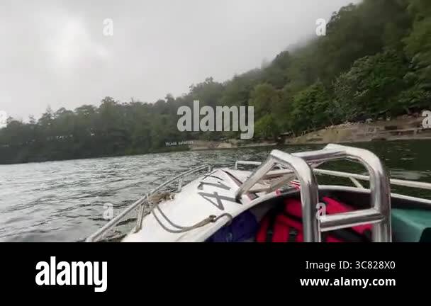 Speedboat Ride on Scenic Misty Lake with Lakeside View, the thrill of a ...