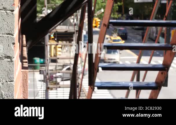 New York City classic building architecture. Urban residential house ...