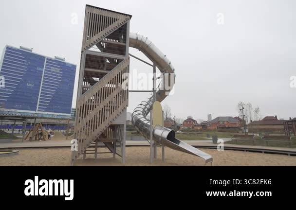Playground tall wooden tower structure Stock Videos & Footage - HD and ...