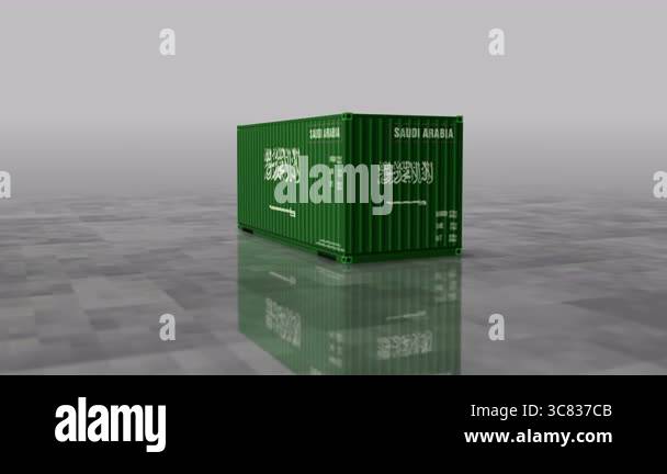 Saudi Arabia export production and import cargo containers in port ...