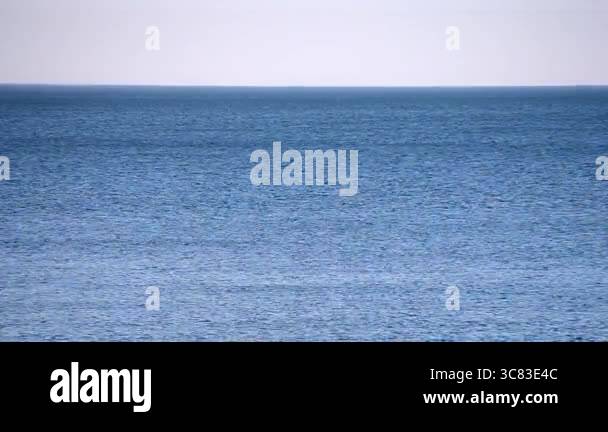 Sea view. Seascape. Sea landscape. Sea scenery. Blue sea surface, blue ...