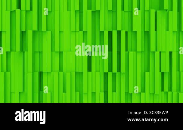 Dynamic Abstract Green 3D Geometric Wall Animation with Randomly Moving ...