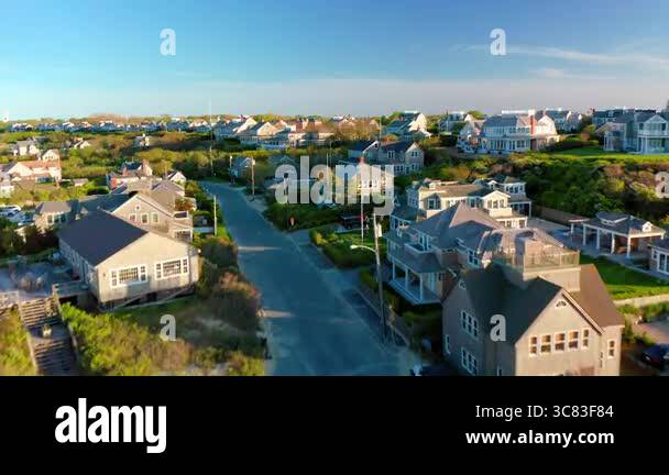 Aerial View of Nantucket Homes Stock Video Footage - Alamy