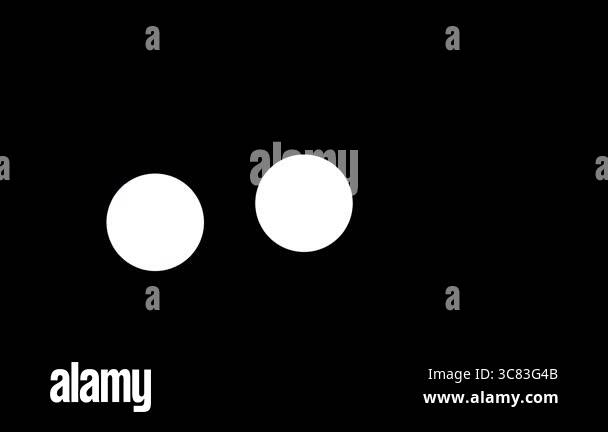 Two Dot Jumping Loader Animation | White Circles Sliding on Black ...