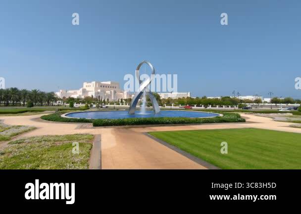 MUSCAT, the beautiful capital of OMAN, captured with white traditional ...