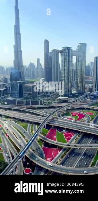 Modern urban architecture in Dubai at dusk. Dubai urban architecture ...