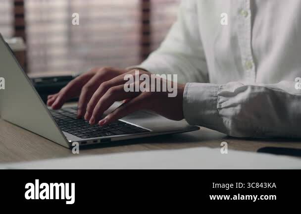 Focused Caucasian male corporate leader employer man broker guy hands ...