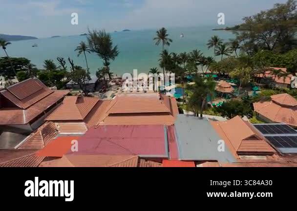 Aerial view capturing turquoise waters, pristine white sand beaches ...