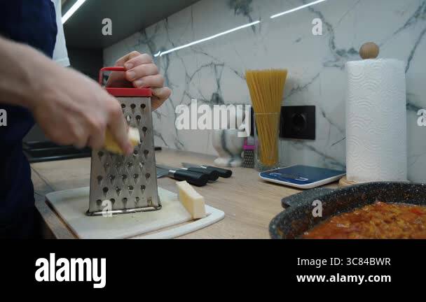 Unrecognizable person grating cheese metal Stock Videos & Footage - HD ...