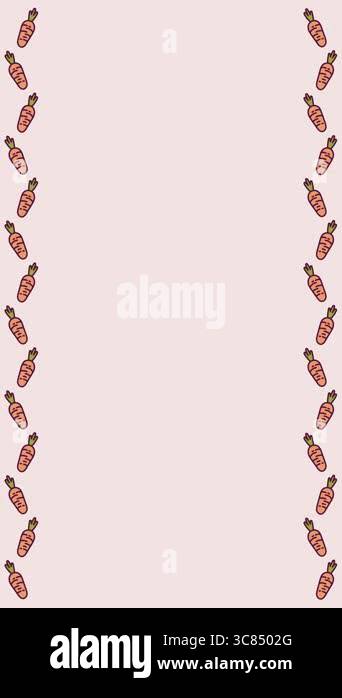 Looping animated background featuring cute carrots dancing around the ...